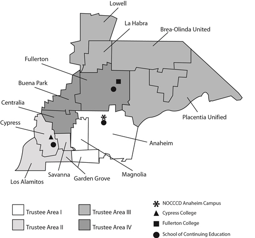 Service Area - North Orange County Regional Consortium